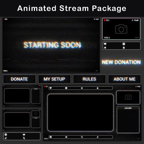 Retro Tv Obs Overlays Etsy