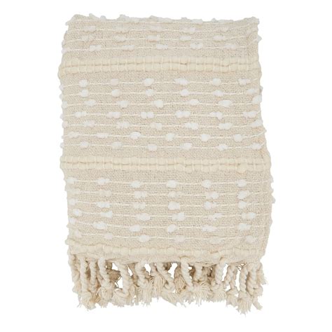Foreside Home And Garden Multicolor Hand Woven 50 X 60 Inch Cotton Throw