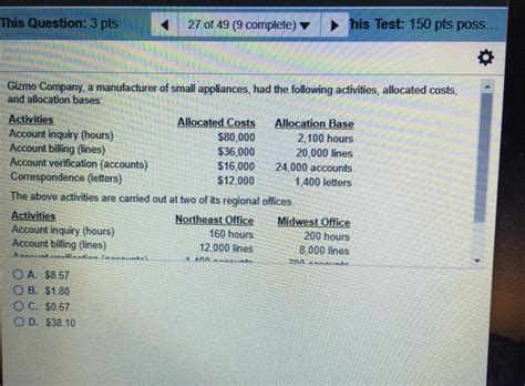 Solved His Test 150 Pts Poss This Question 3 Pts 27 Of 49