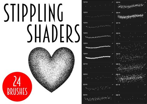 Stippling Shader Brushes For Procreate L Dot Work Shading And Tattoo