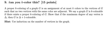 Solved K An You K Color This Points A Proper Chegg Com