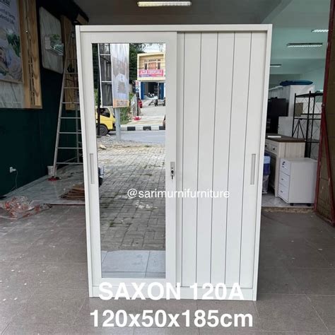 Jual Lemari Pakaian Besi Desain Minimalis Anti Rayaplembab Bahan Tebal And Kuat 120x50x185cm