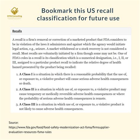 Bookmark This Us Recall Classification For Your Us Recall Program