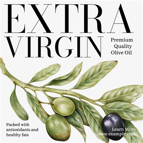 Extra Virgin Oil Instagram Post Premium Editable Template Rawpixel