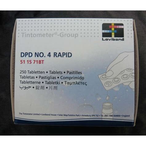 Dpd 4 Rapid Dissolve Tablets Chemical Plus