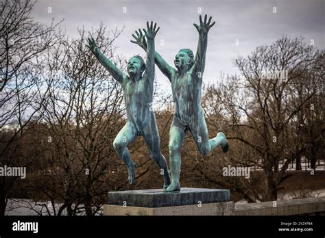 Oslo - February 11 2023: Statues in the famous Vigeland Park in Oslo, Norway Stock Photo - Alamy
