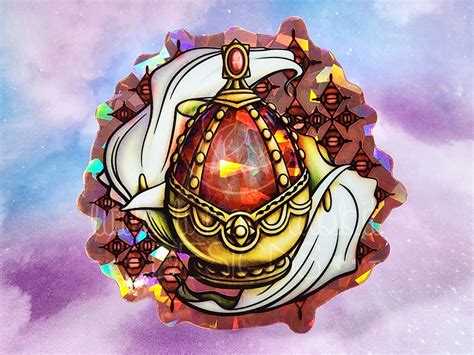 Puella Magi Kyoko Sakura Floral Soul Gem Holographic Sticker Etsy