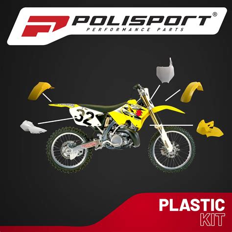 Polisport Motocross Mx Replica Plastic Kit For Suzuki Rmz 250 2004