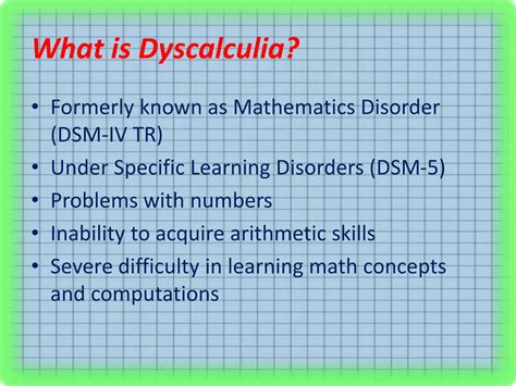 Dyscalculia Pptx
