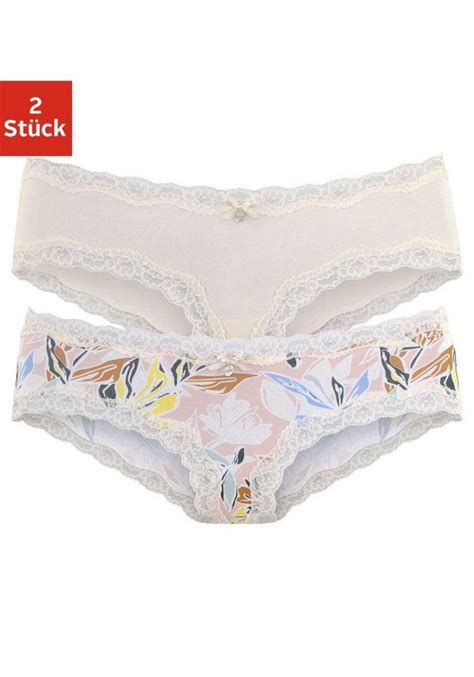 Skiny Panty Sweet Cotton Mix« 2 Stück Feiner Tonaler Spitzenbesatz