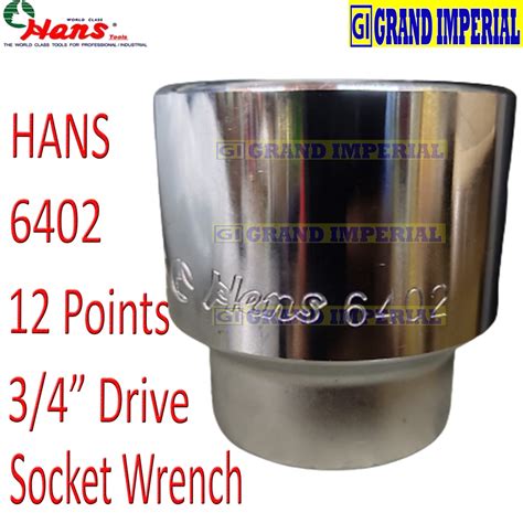 Hans Socket Wrench 34 Drive 12 Points 6402 Choices Size 17mm To 32mm