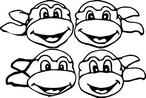 Ninja Turtle Mask Coloring Page Yunus Coloring Pages
