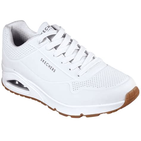 Tenis Skechers Uno Stand On Air Bco Hombre Blanco 27 Skechers 52458wht