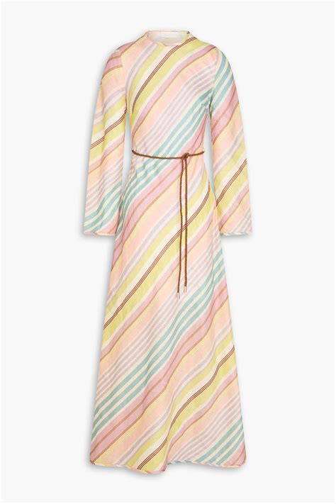 Zimmermann Striped Linen Maxi Dress The Outnet