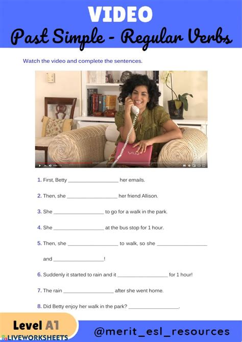 Regular Past Tense Ed Interactive Worksheet