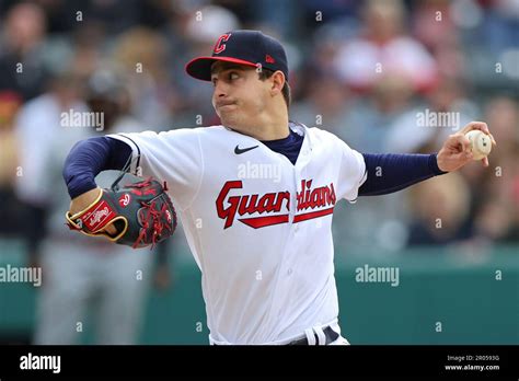 Cleveland Oh May 06 Cleveland Guardians Starting Pitcher Logan Allen 41 Delivers A Pitch