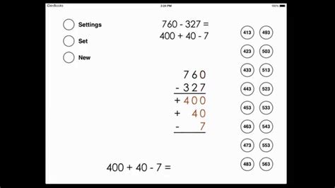 Partial Differences Subtraction With Three Digit Numbers Youtube