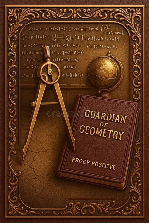 Intricate Book Cover Featuring Geometric Tools And Mathematical