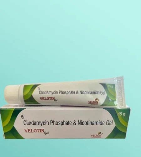 Velotin Clindamycin Phosphate And Nicotinamide Gel 15 Gm At ₹ 266piece