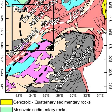 A Geologic Map Showing The Relationship Of The Study Area To The