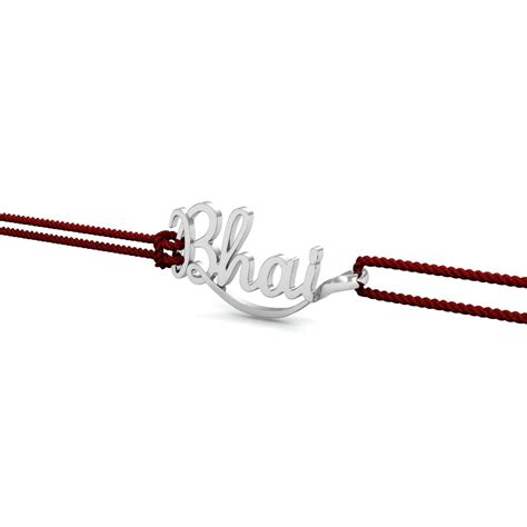 Bhai Silver Rakhi Pendant