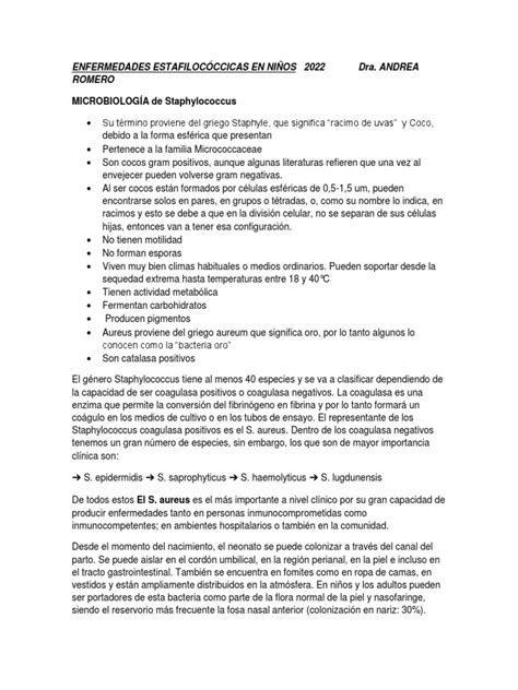 Tema 7 Staphylococo Pdf Staphylococcus Aureus Medicina