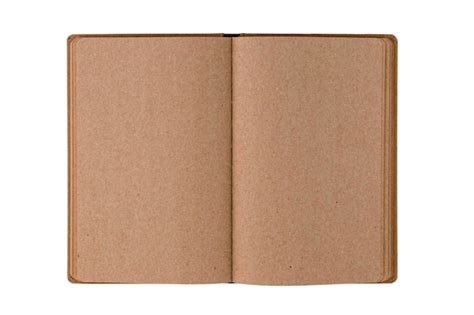 Premium Photo Open Book Empty Notepad Made On Kraft Brown Paper Open
