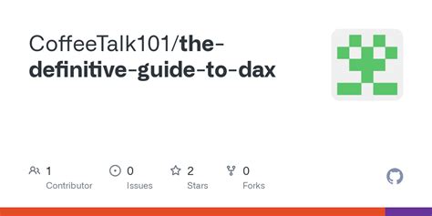 Github Coffeetalk101the Definitive Guide To Dax