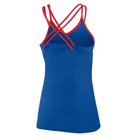 Womens Chicago Cubs Fanatics Royal Barrel It Up Cross Back V Neck Tank Top