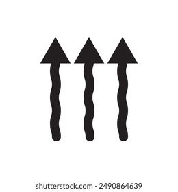 Winding Wavy Curved Arrows Vector Illustration Stock Vector Royalty