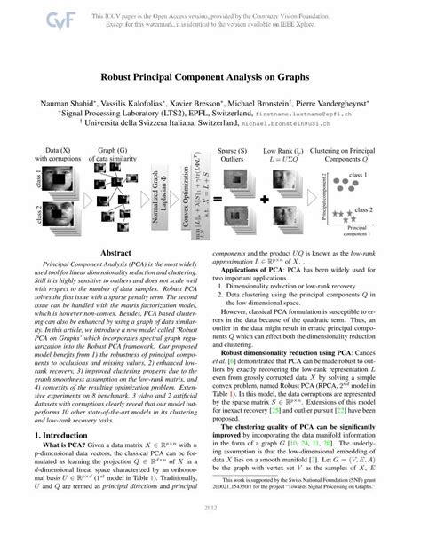 Pdf Robust Principal Component Analysis On Graphs · Robust Principal