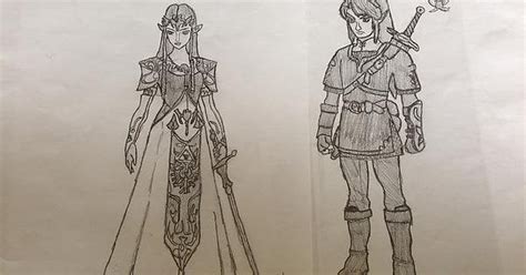 My Zelda And Link Drawings I Drew A Few Months Back Rzelda