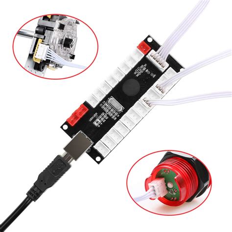 Hikig 2p Arcade Kit Usb Led Buttons Joysticks Retro Arcade