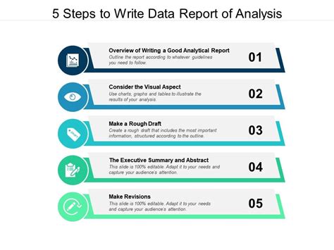 Steps To Write Data Report Of Analysis PowerPoint Templates Designs PPT Slide Examples