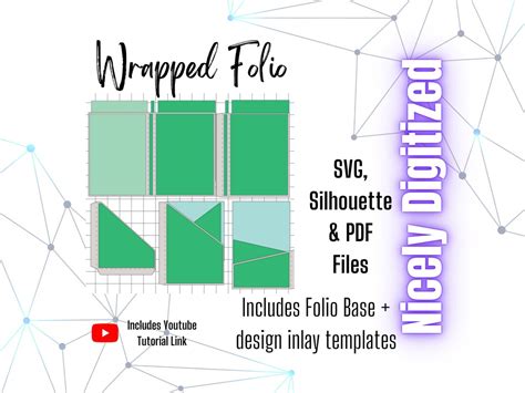 Wrapped Folio Set Junk Journal Folio Svg File Folio Silhouette File