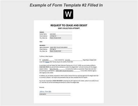 Defamation Cease And Desist Form Editable Word And Pdf Template Etsy
