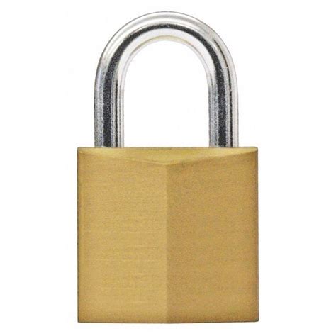Master Lock Padlock Keyed Different Standard Shackle Rectangular Brass Body Steel Shackle 3