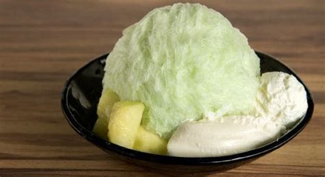 Summer Limited Melon Shaved Ice For Ice Monsters Topped With Rich Coconut Ice Cream And Melon