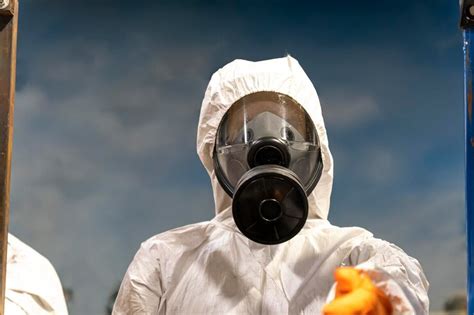 Premium Photo Portrait Industrial Worker Technologist Wearing Hazmat
