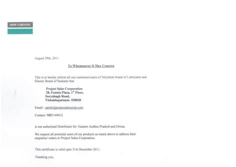 Distributorship Experience Certificate Format Aircel Company Full Hd Zillahon