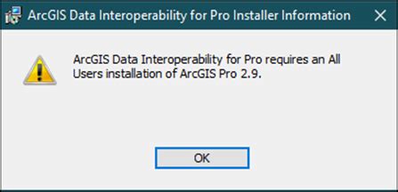 Error ArcGIS Data Interoperability For Pro Requires An All Users Installation Of ArcGIS P