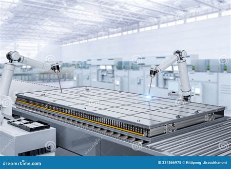 set battery robotic robot arm on factory autonomous smart car and
