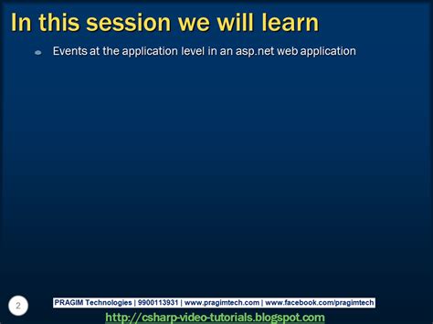 Sql Server Net And C Video Tutorial Part 4 Events In The Life Cycle Of A Web Application
