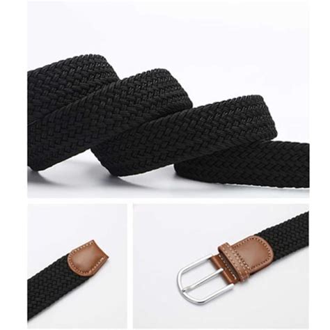 Elastiskt Bälte Canvas Tyg Skärp Med Stretch W26 W36 Vit Vit Fyndiq