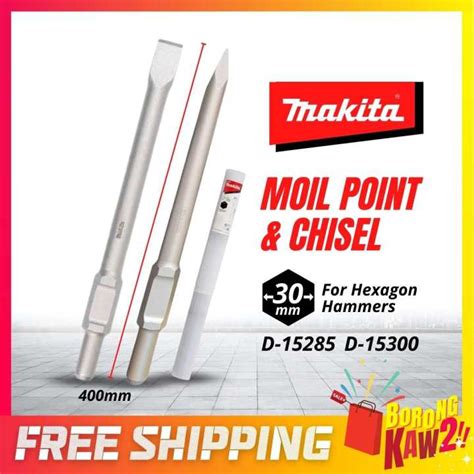Makita Original Moil Point And Chisel Bull Point Scaling Chisel Rotary Demolition Hexagon Hammer