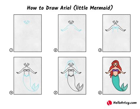 How To Draw The Little Mermaid