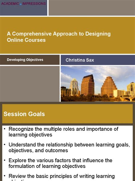 Developing Learning Objectives Pdf Goal Learning