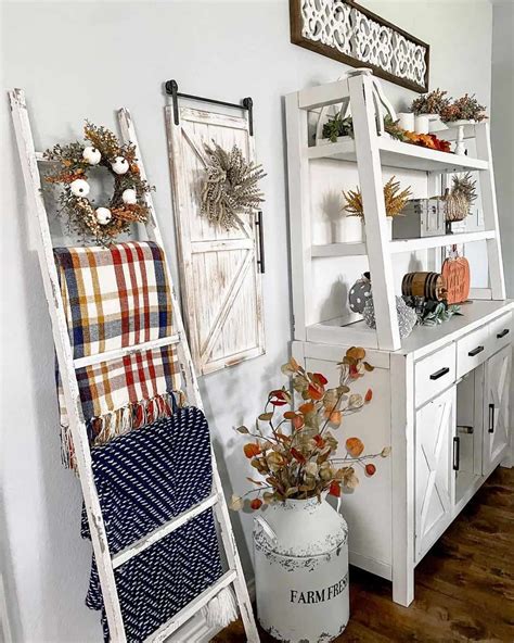 36 Farmhouse Ladder Decor Ideas To Take Your Home To New Heights