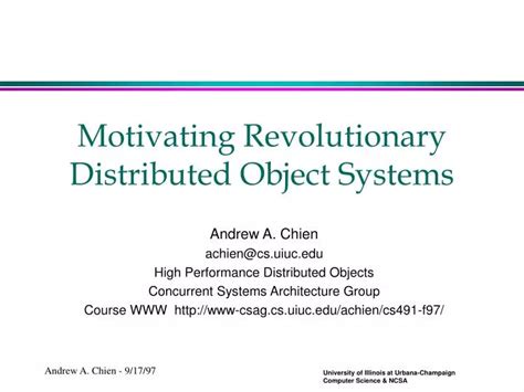 Ppt Motivating Revolutionary Distributed Object Systems Powerpoint