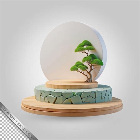 Premium Psd A Model Of A Tree In A Sphere With A Ruler In The Middle